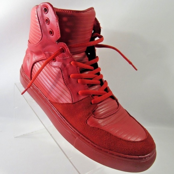 Balenciaga | Shoes | Balenciaga Size 9 Red Pleated Trainers Mens L3d26 ...